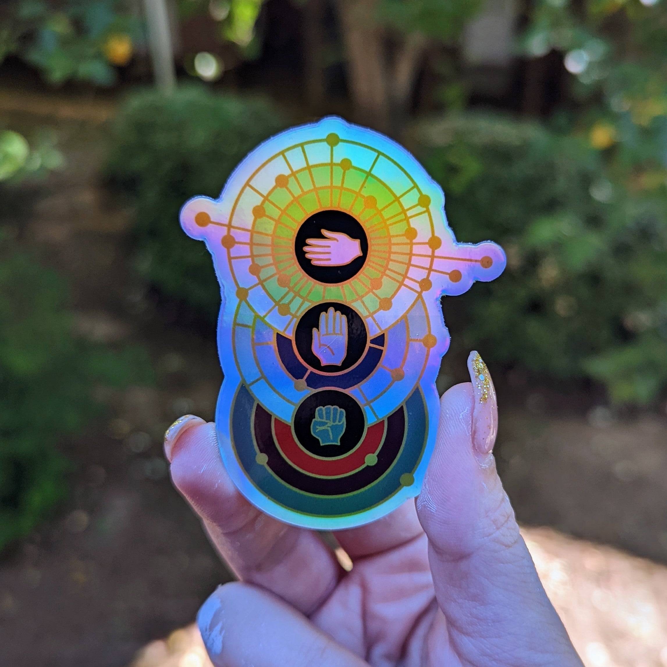 Holo Hands Sticker – hanspins